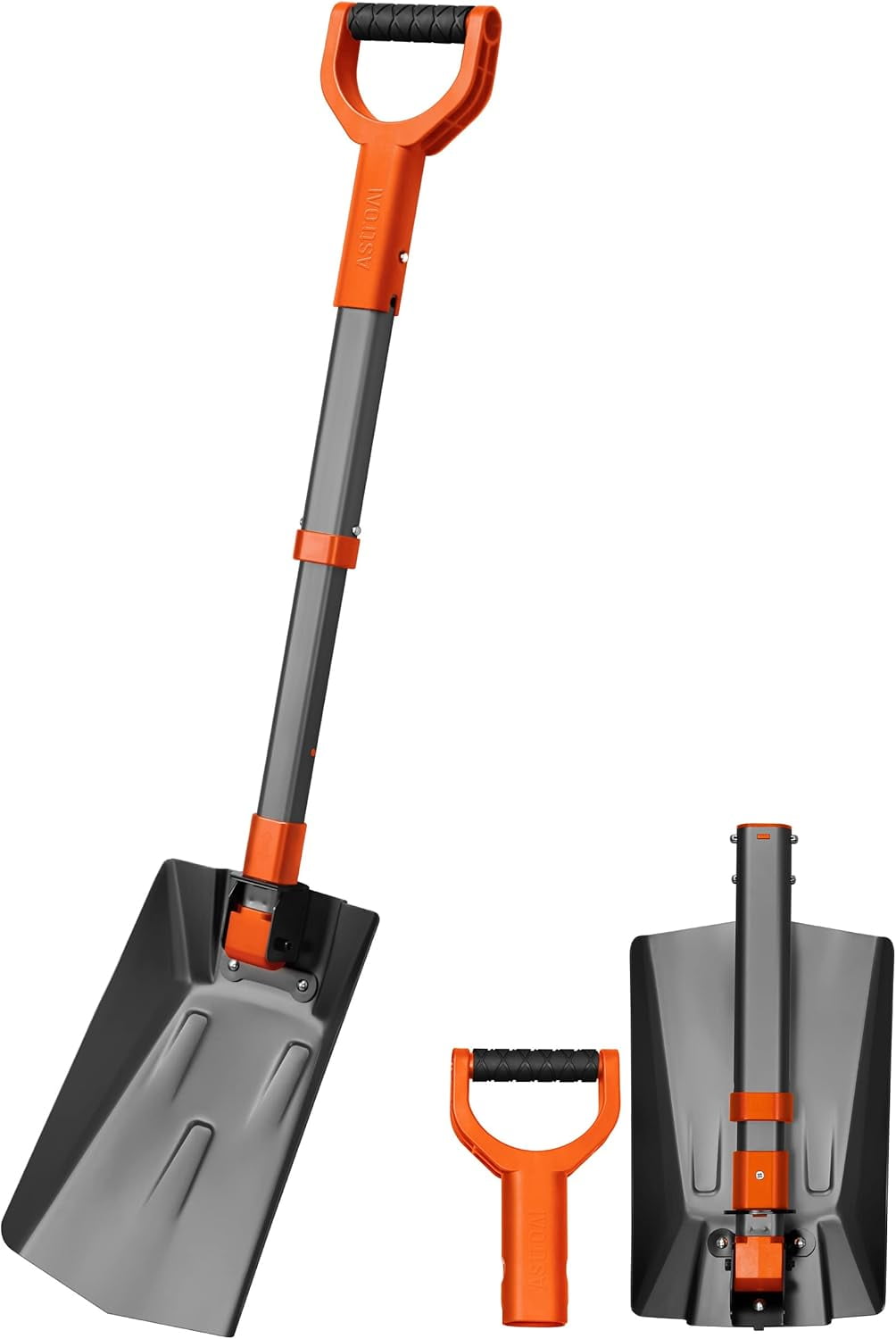 Folding Snow Shovel for Car, Extendable Snow Shovel with Thickened ...