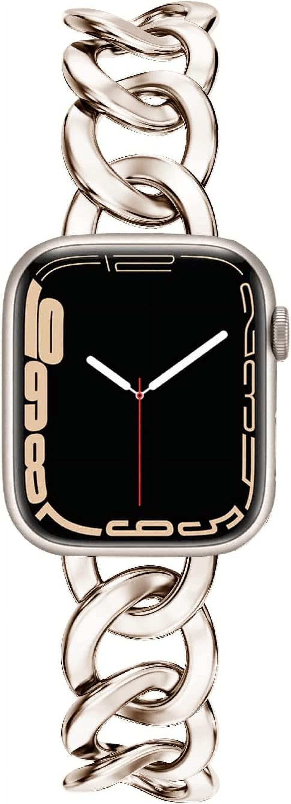 38/40/41mm 42/44/45mm Cool Women Chain Smartwatch Bands Compatible for ...