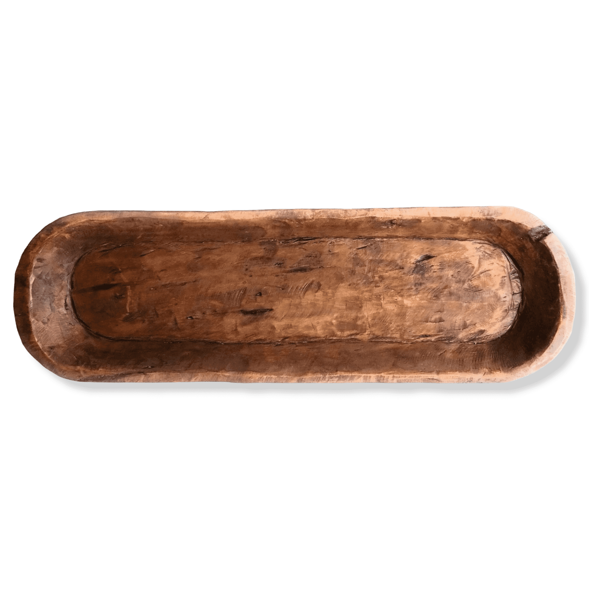 38"-40" Long Extra Large Wood Dough Bowl- Extra Long Wood Decorative ...