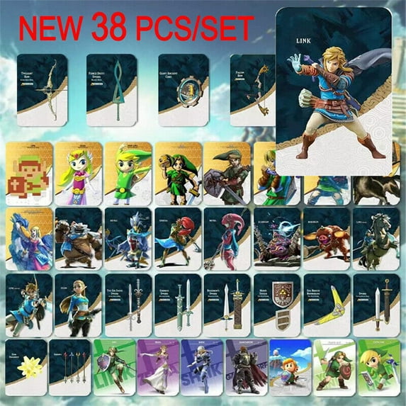 38/40PCS Zelda Amiibo NFC Tag Cards, Compatible for Nintendo Switch BOTW TOTK - Walmart.com