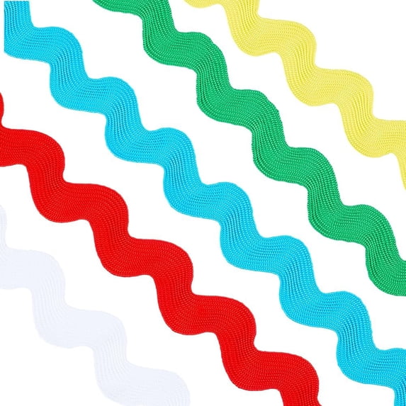 38~40mm 5 Colors Rick Rack Trim Ribbon 10 Yards RIC Rac Wave Bending ...
