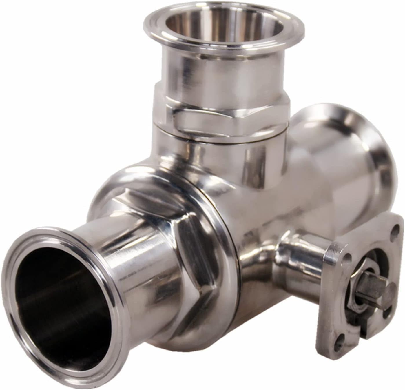 38 51 Sanitary-Grade Pneumatic Fast-Loading Three-Way Ball Valve 304 ...