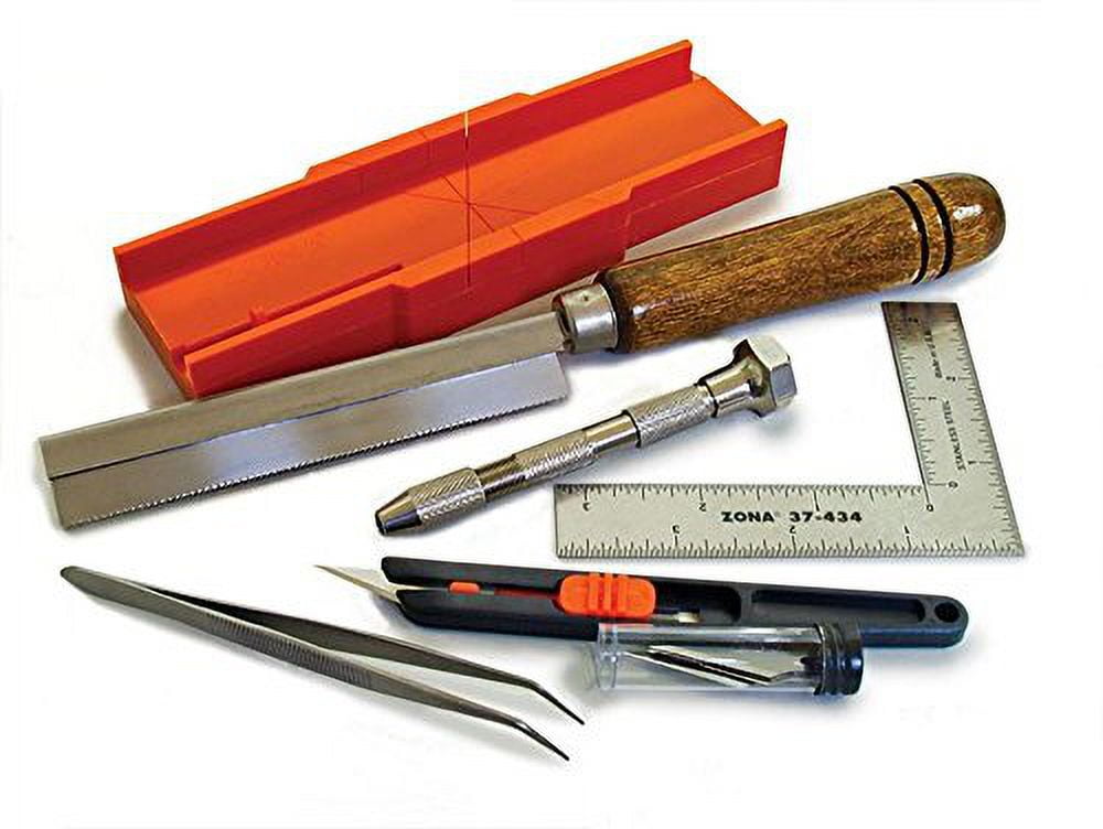 38-700 Hobby Tool Kit, Plastic Mini Miter Box 35-250, 32Tip Ultra Thin ...