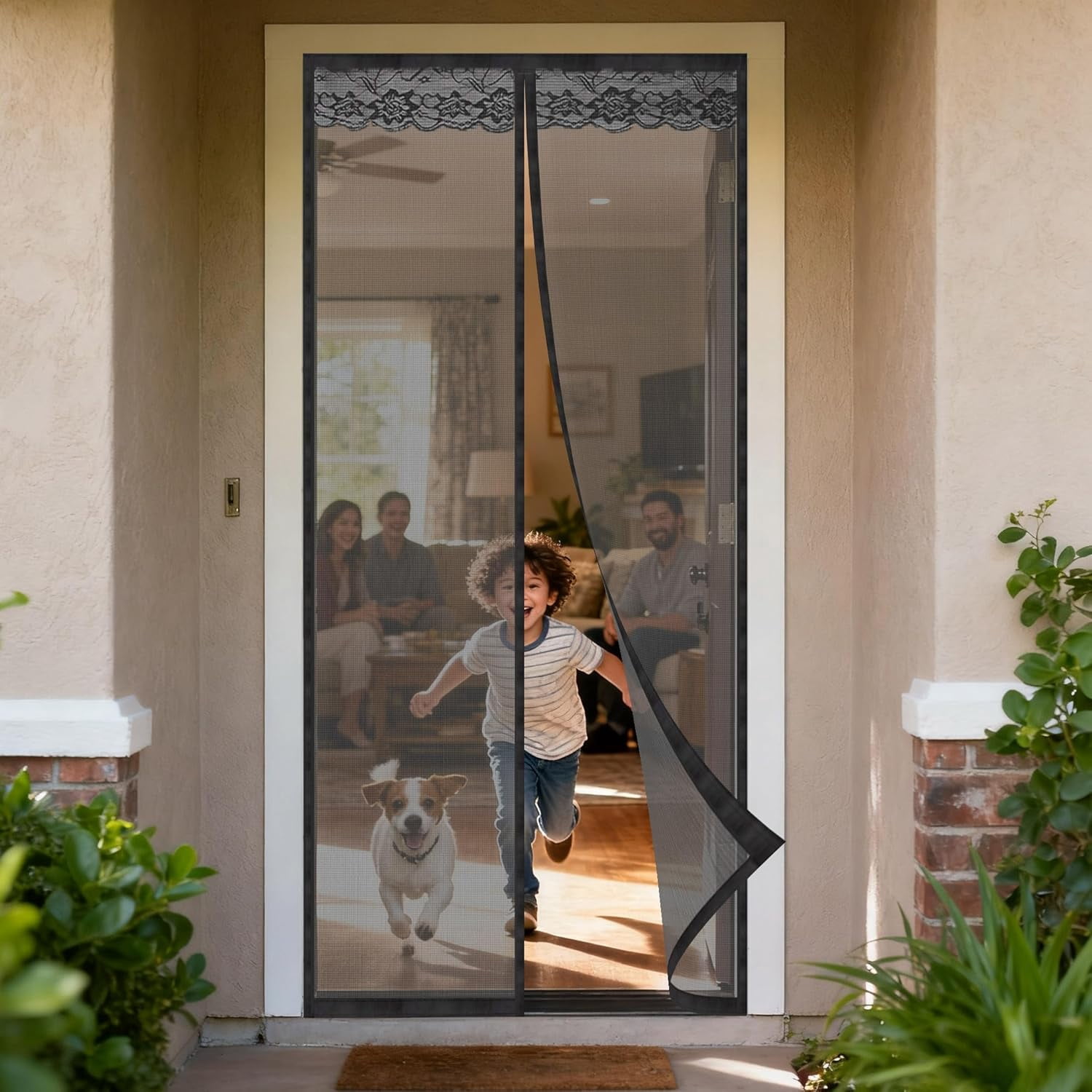 38×81 Inch Magnetic Screen Door, Insect-proof Mesh Curtain - Walmart.com