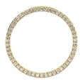 38.9mm 14k Solid Yellow Gold 2 Ct Lab Grown Diamond SI+ G+ Circle Chain ...
