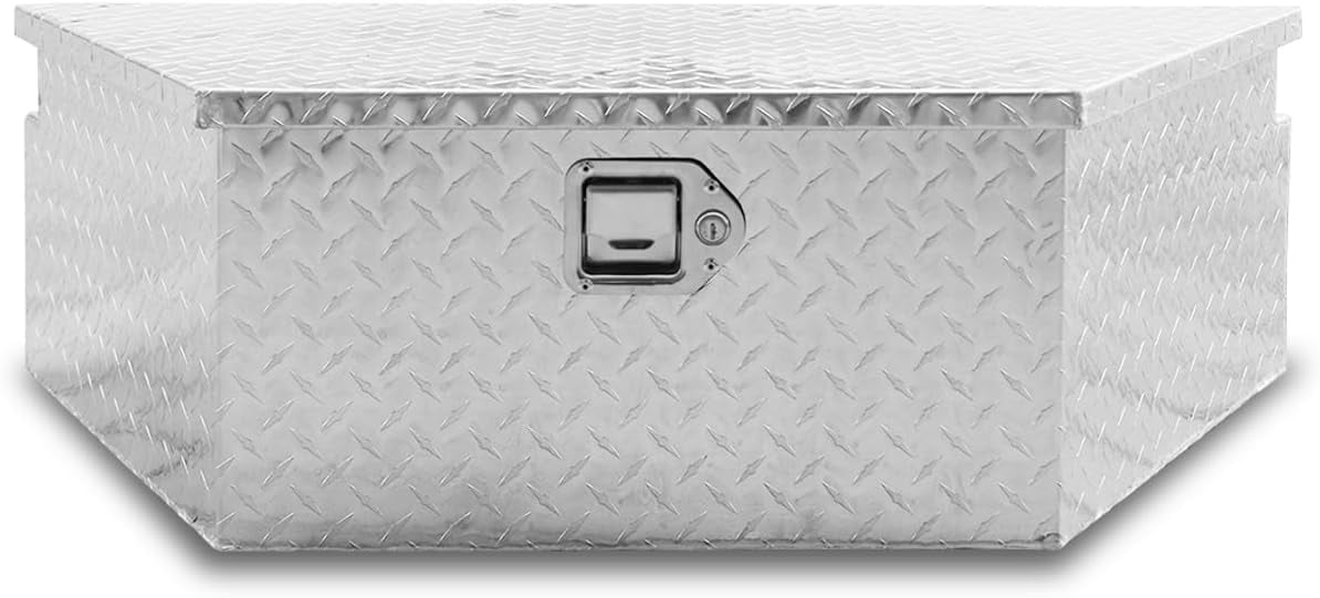 38" Heavy Duty Aluminum Trailer Tongue Box,Truck Bed Tool Box with Lock ...