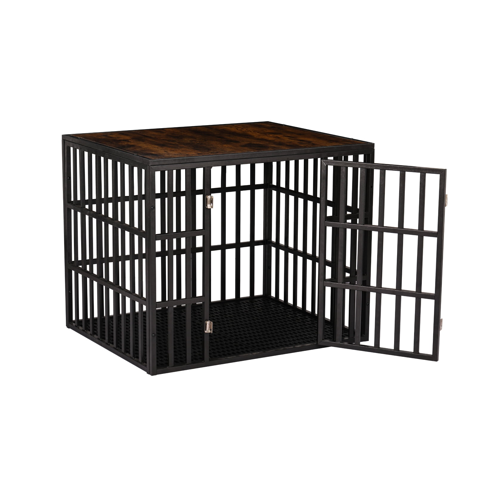 38" Heavy Duty Dog Crate Metal Escape Proof Dog Cage Kennel Indoor ...