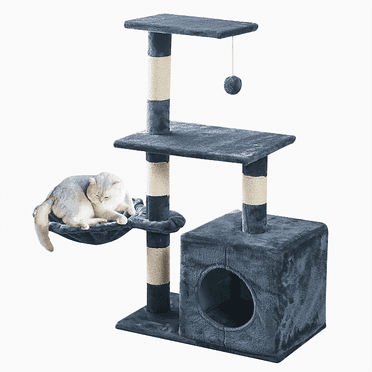 Yaheetech 45.5'' H Multi-Level Ocean-themed Cat Tree Tower, Blue, Tall ...