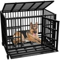 38 Inch Heavy Duty Indestructible Dog Crate, Escape Proof Dog Cage ...