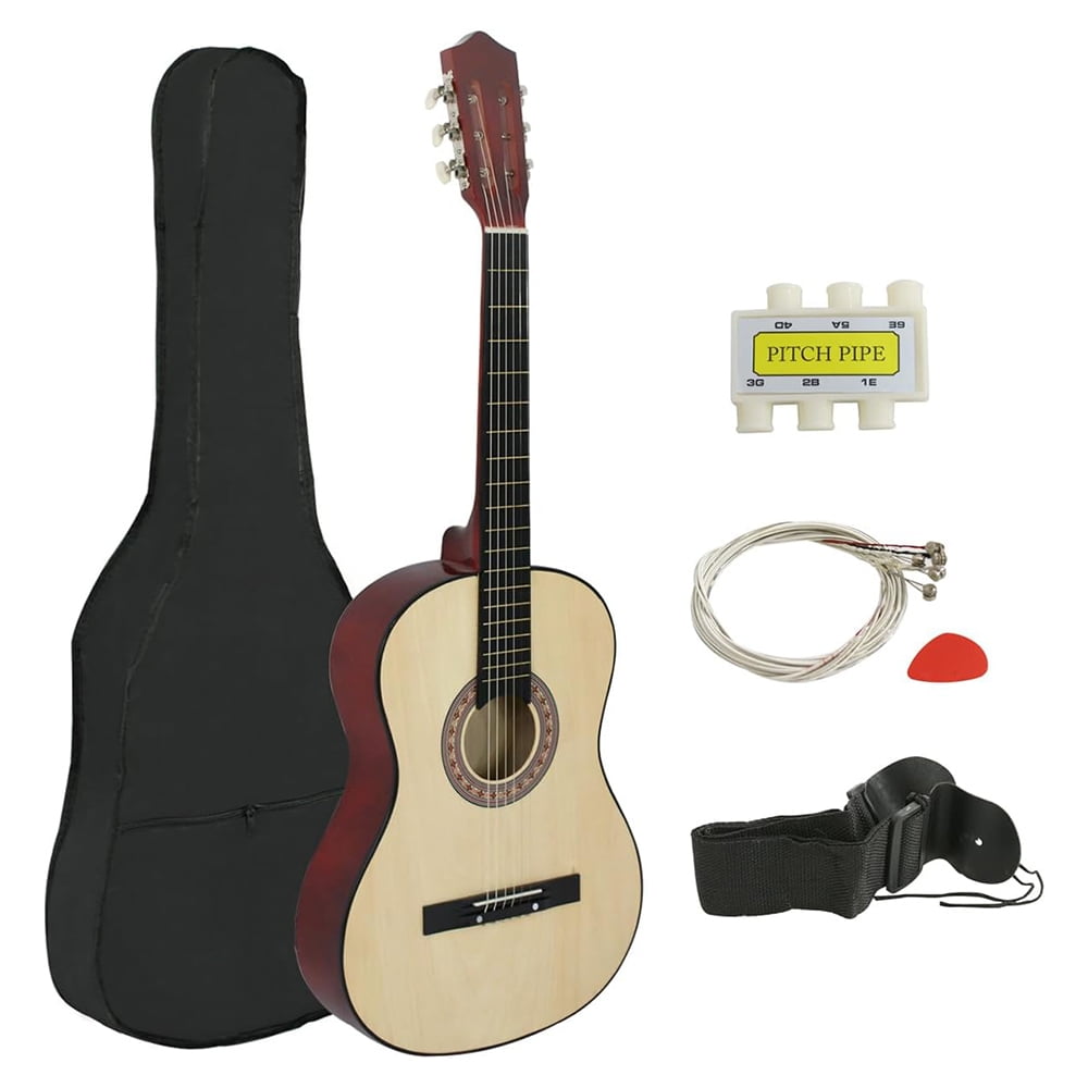 38" New Beginners Guitar, Acoustic Guitar With Guitar Case, Strap ...