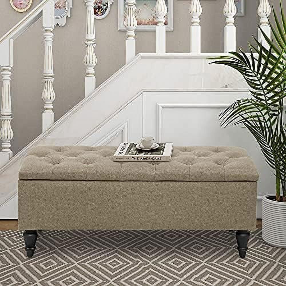 38’’ Ottoman Indoor Tufted Rectangular Storage Ottoman Coffee Table ...