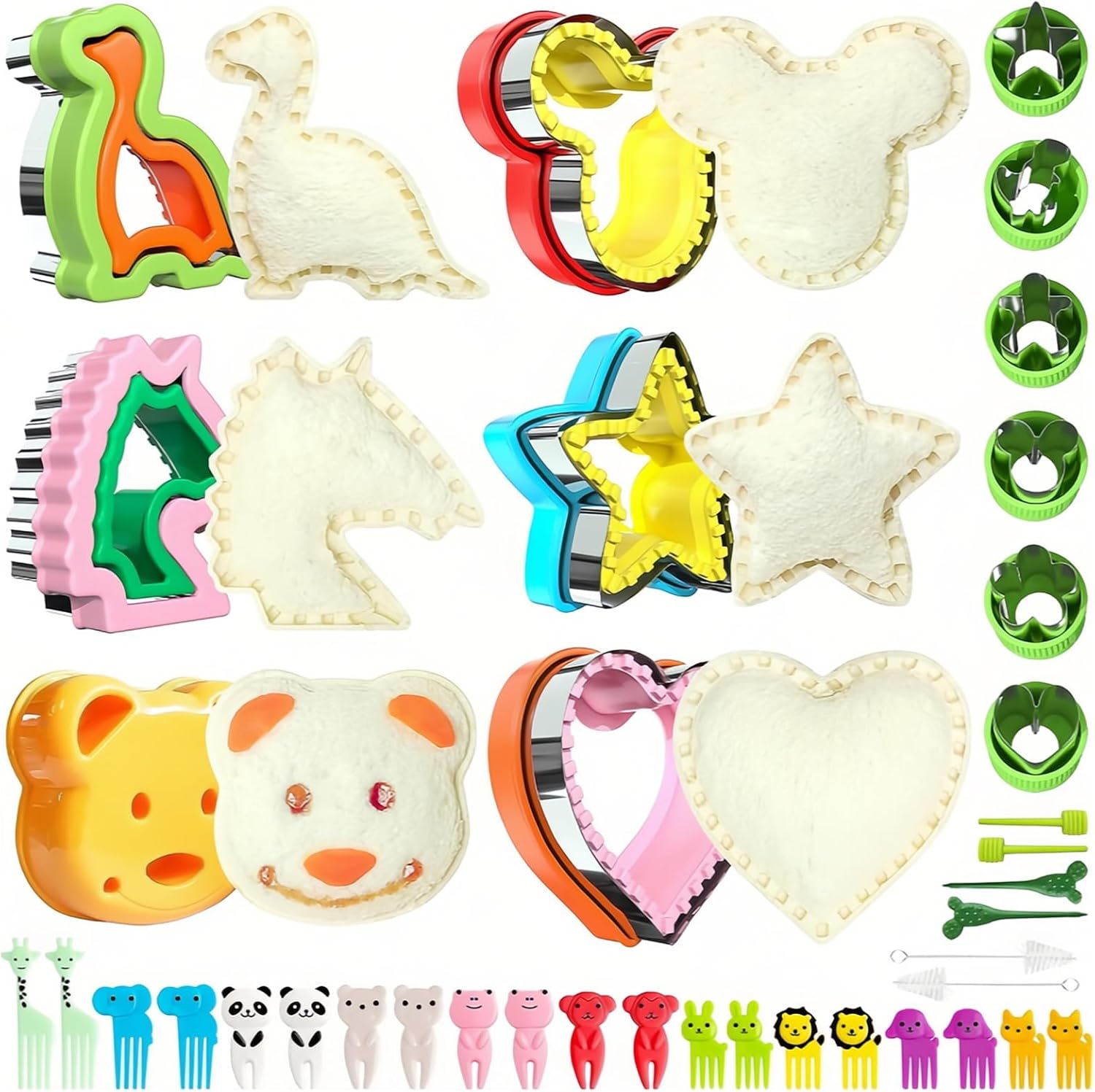 38 PCS Cute Sandwich Cutters, Stainless Steel Cookie Sandwich Cutters ...