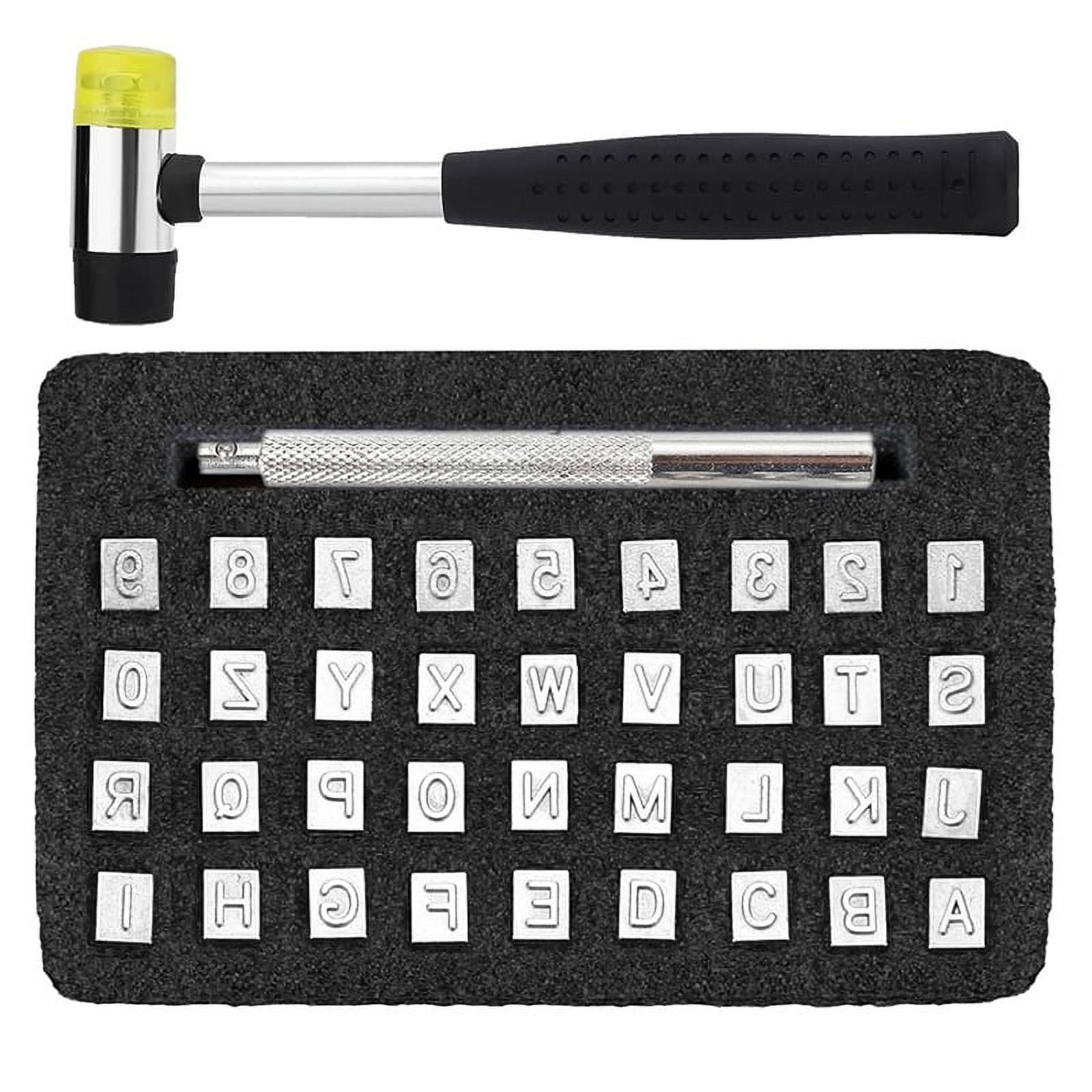 38 PCS Leather Stamping Tools, Alphabet Leather Stamping Kit with ...