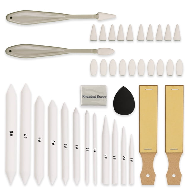 HIFORNY 38 PCS Sketch Drawing Tools - Blending Stumps and Tortillions ...
