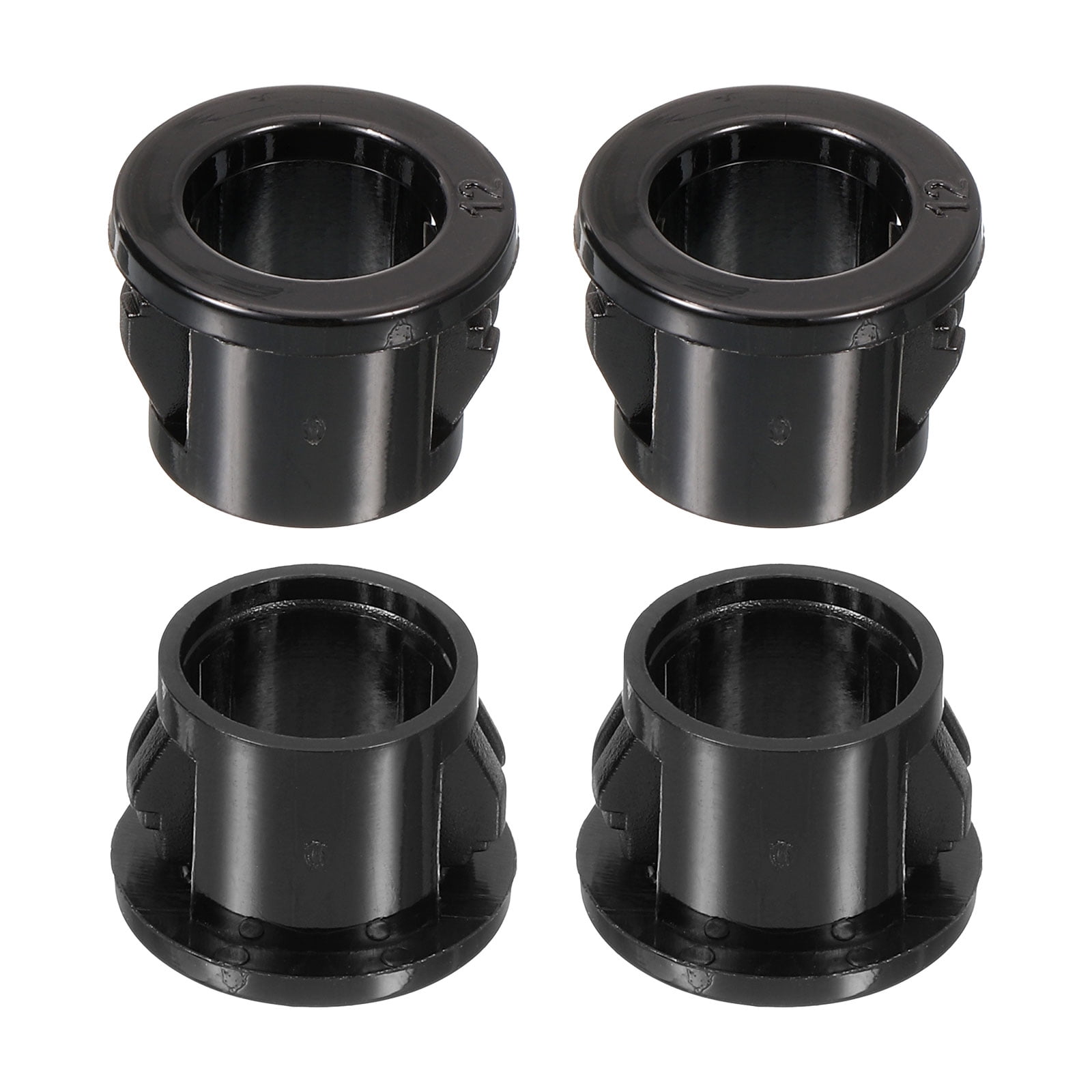 38 Pack Cable Snap Bushing Grommet, 15/32" Mounting Dia Black Round ...