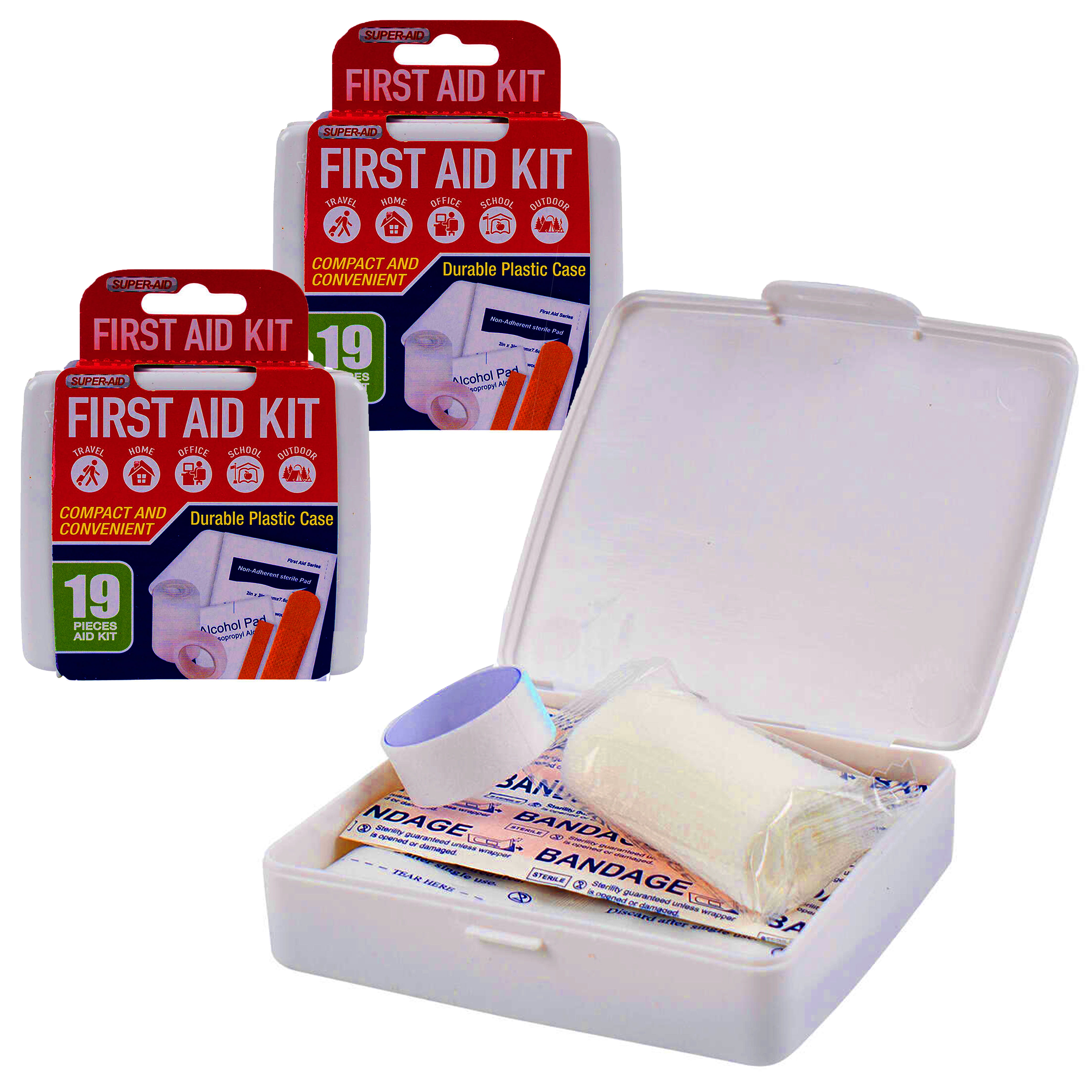 38 Pc First Aid Kit To Go Emergency Home Medical Minor Wound Care ...