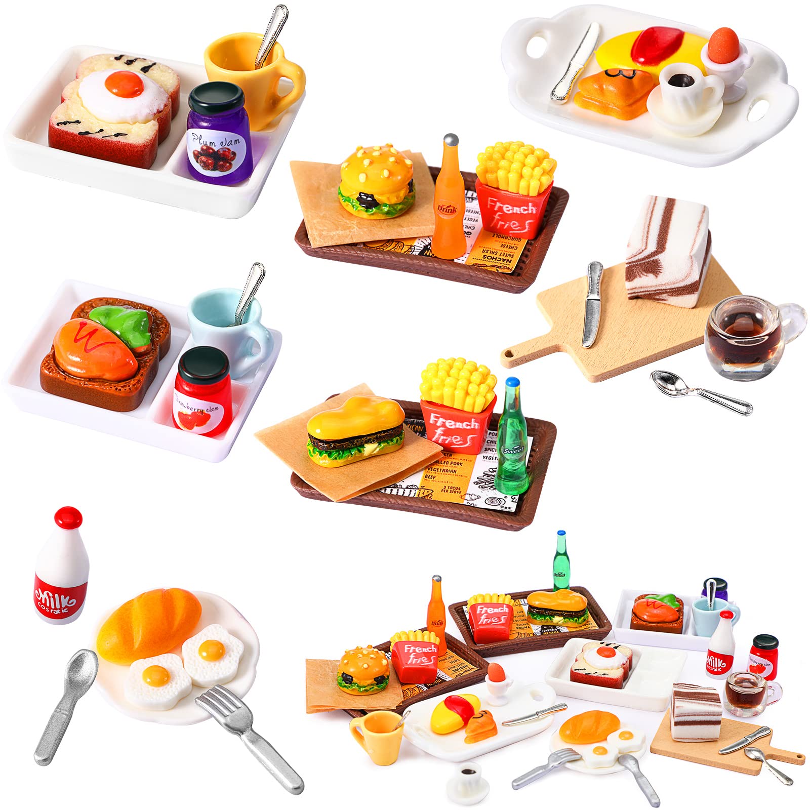 38 Pcs Miniature Food Toy Miniature Doll House Accessories Miniature ...
