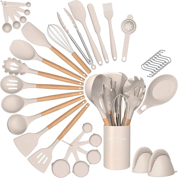 22pcs Silicone Cooking Utensils Set Heat Resistant Kitchen Utensil ...