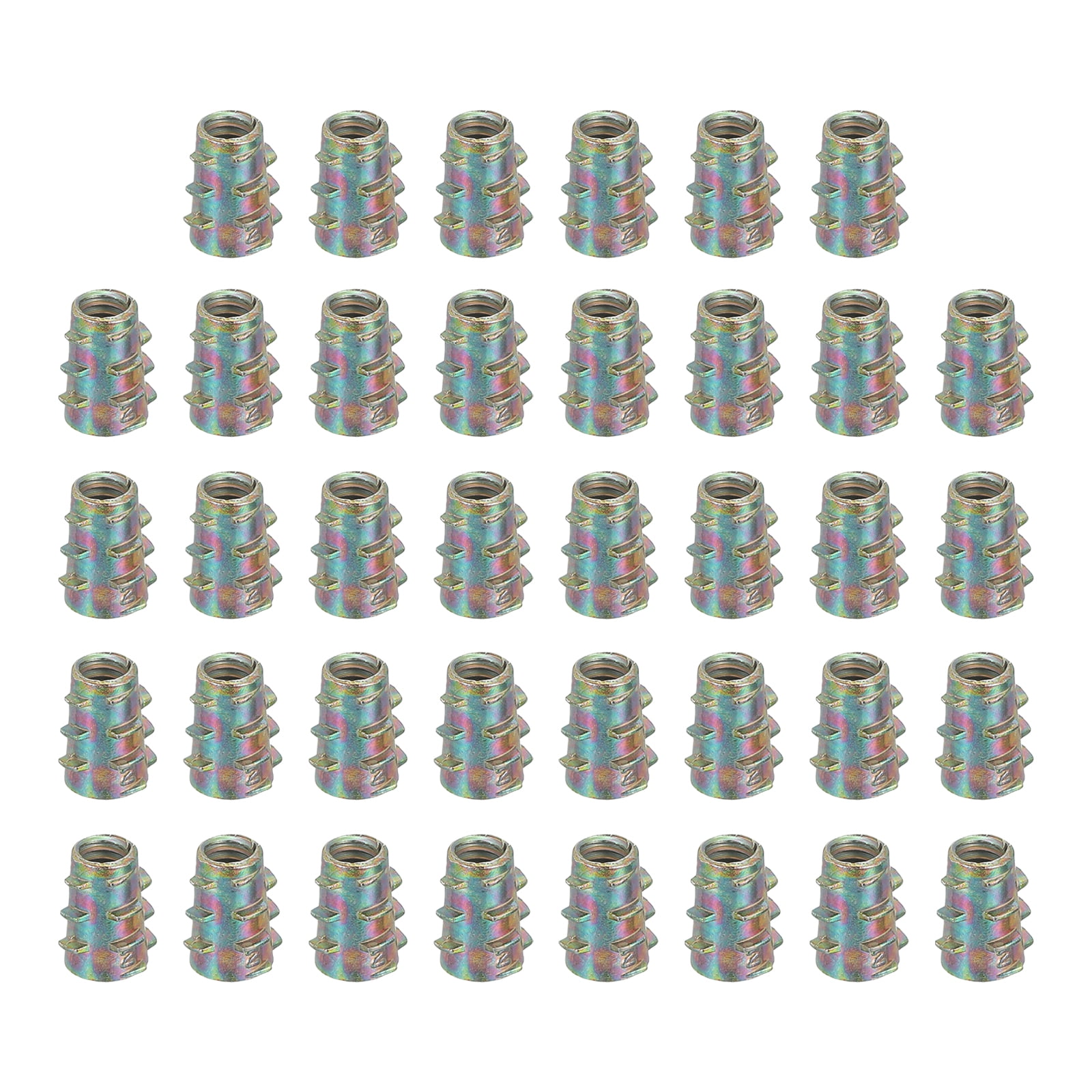 38 Pcs Threaded Inserts for Wood, Zinc Alloy M4 Hex-Flush Thread ...