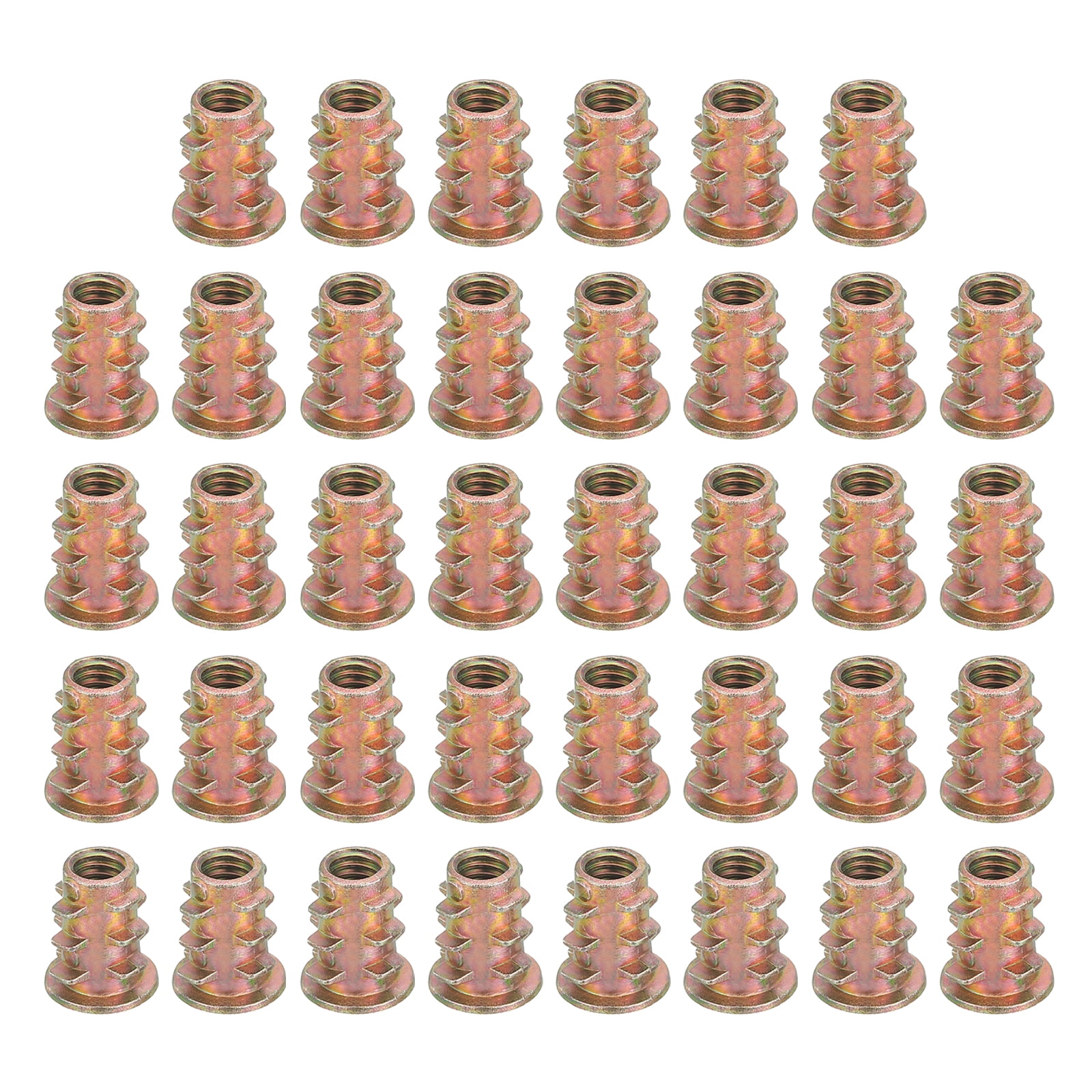 38 Pcs Threaded Inserts for Wood, Zinc Alloy M4 Thread Inserts Nuts ...