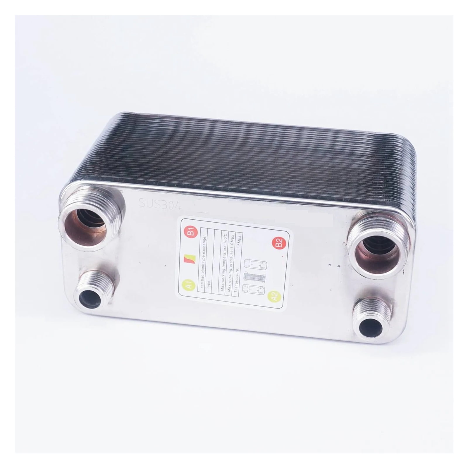 38 Plates Heat Exchanger Beer Wort Chiller Cooler SUS 304 Stainless ...