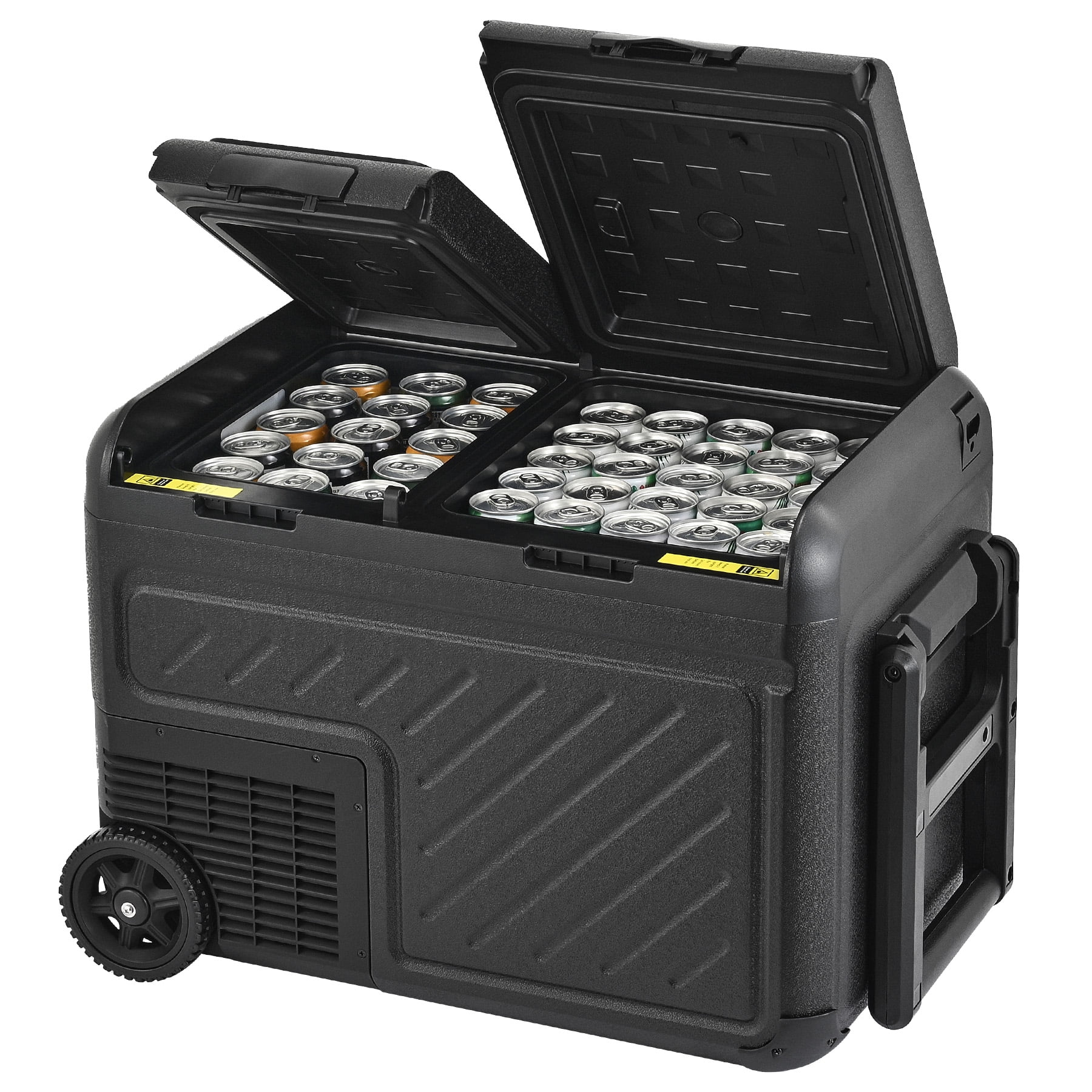 38 Qt Dual Zone Car Fridge Freezer Portable Refrigerator Cooler with 2 ...