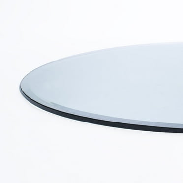 "Dulles Glass 48"" Round Modern Table Top, Tempered, 1/4"" Thick, Flat ...