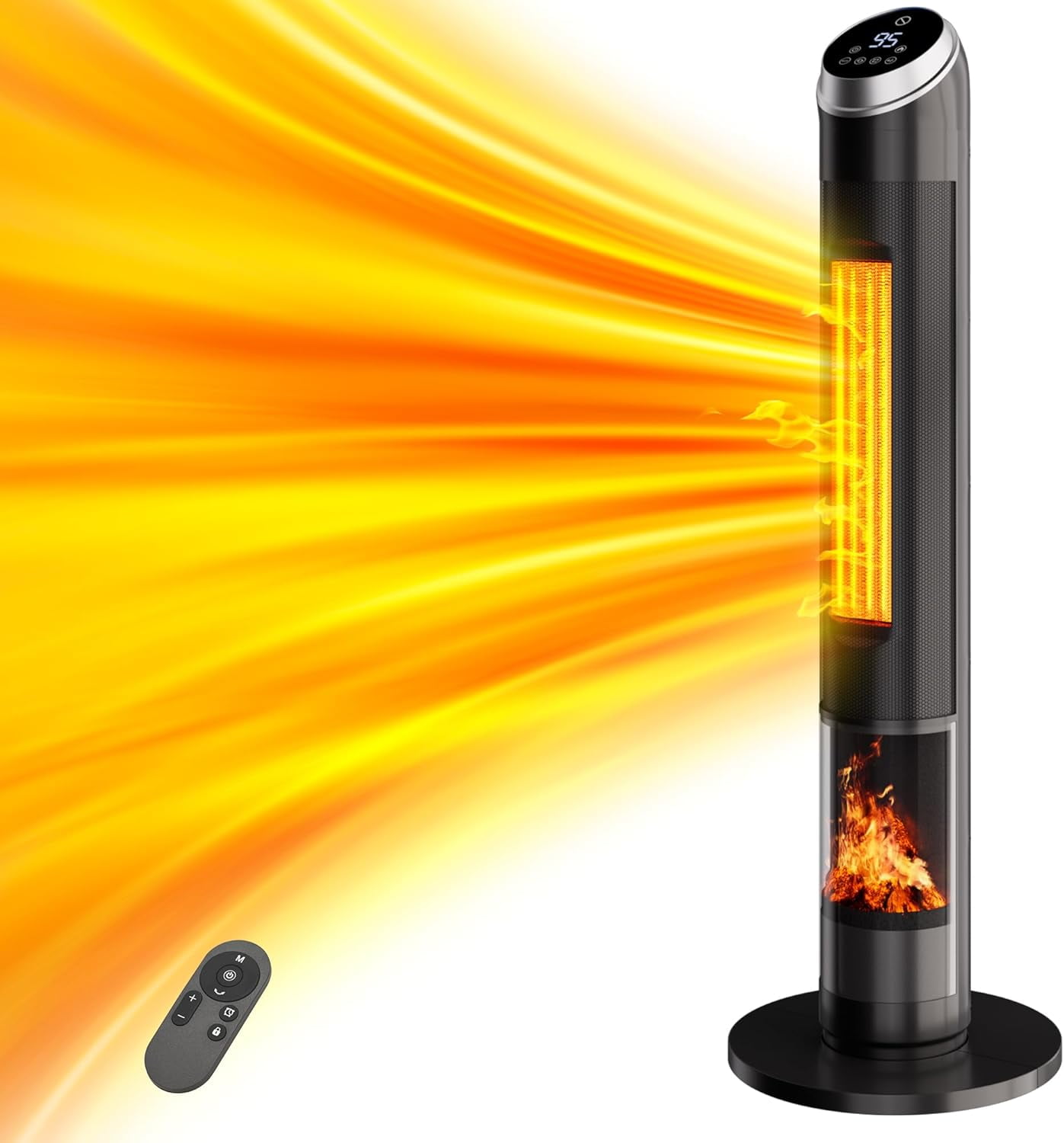 38" Space Heaters for Large Room, 1500 W Electric Heater with ...