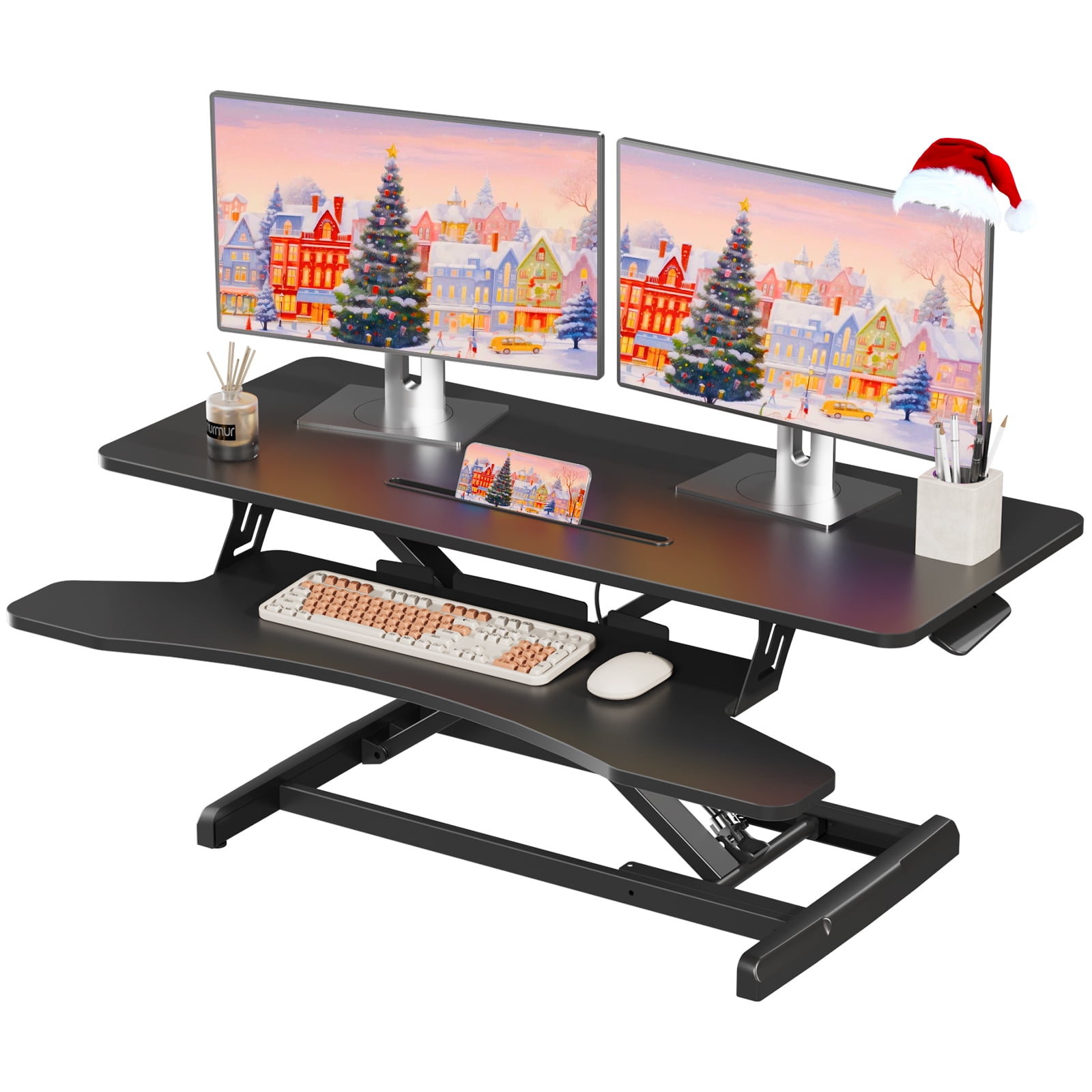 38" Standing Desk Converter, Height Adjustable Sit Stand Desk Riser ...