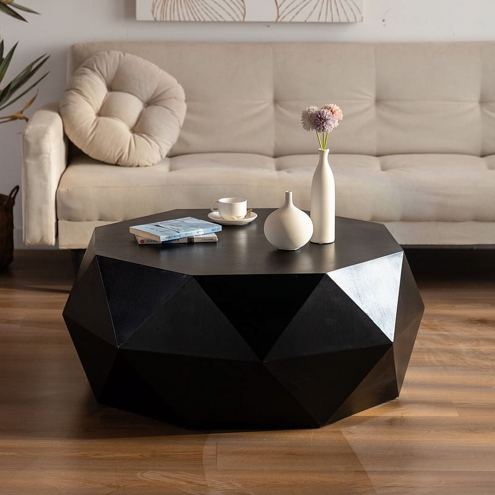 38"Three-dimensional Embossed Pattern Coffee Table, American Retro ...