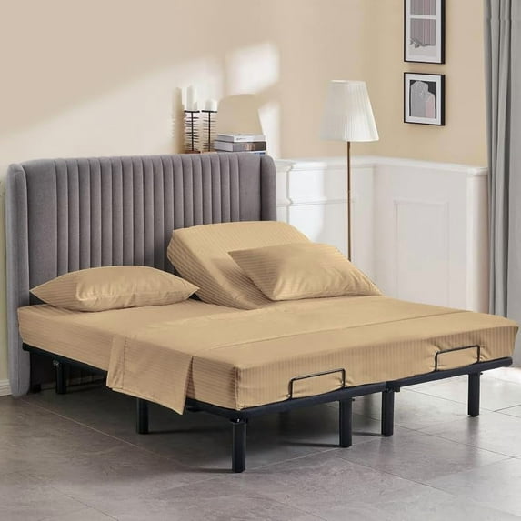 38" Top Split Flex Head California King Size, 500TC Sheet Set - Supima ...