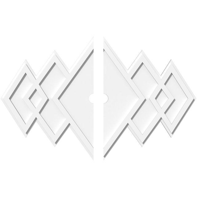 38"W x 25 3/8"H x 2"ID x 11 3/4"C x 1"P Zoe Architectural Grade PVC ...