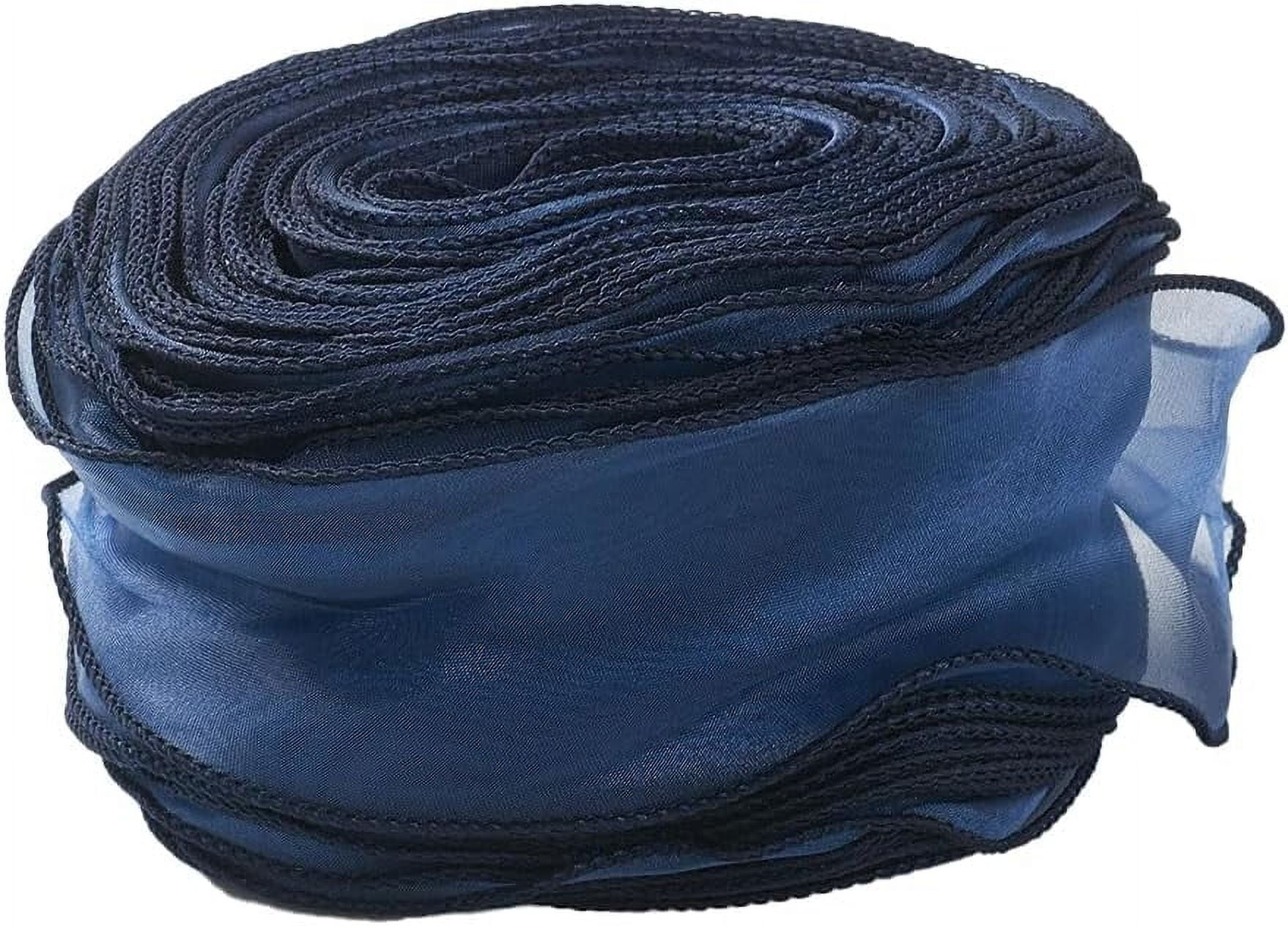 38 Yards 2 Inch Navy Blue Sheer Ribbon Blue Transparent Ribbon Clear ...