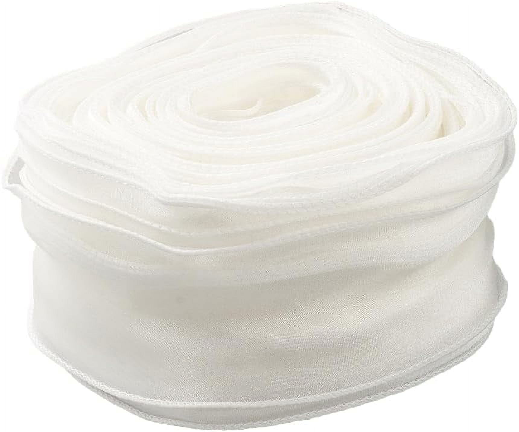 38 Yards 2 Inch White Organza Ribbon Wedding Sheer Ribbon Clear ...