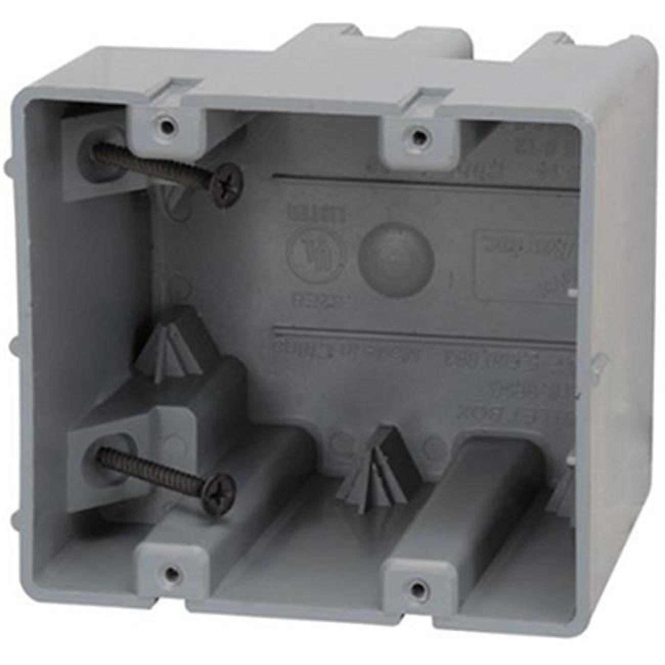 38 cu. in. 2 Gang Electrical Box, Gray - Walmart.com