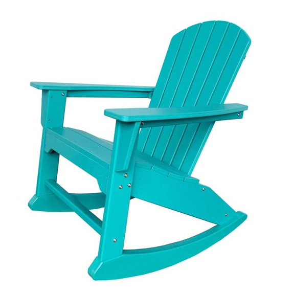 38 in. Blue Heavy Duty Plastic Rocking Chair - Walmart.com