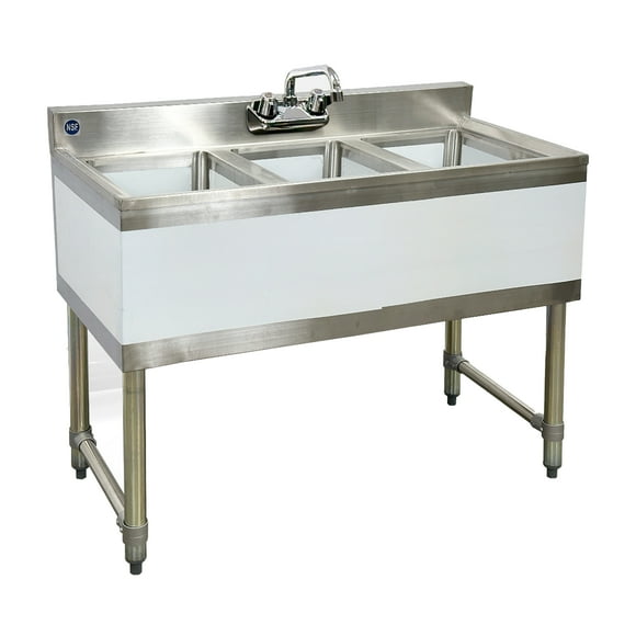 Commercial Faucet 3 Compartment Sink
