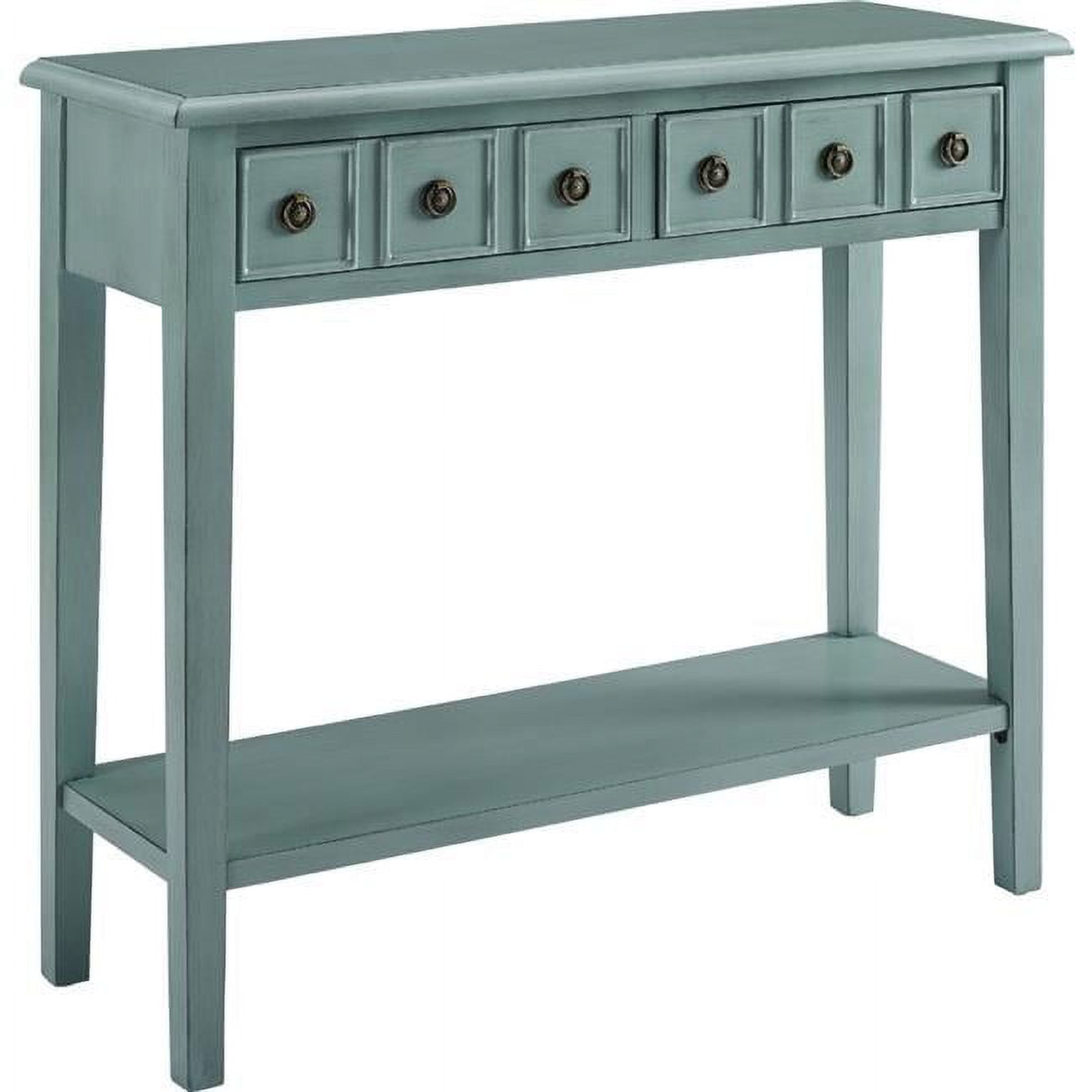 38 in. Sadie Console Table, Teal - Walmart.com
