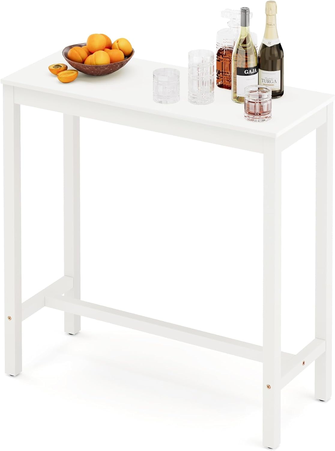 38 inch Bar Table, Acacia Wood Counter Bar Height Pub Table ...