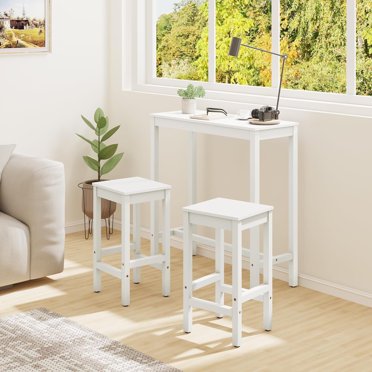 AWQM 5 Piece Bar Table Set, Kitchen Counter Height Table with 4 Stools ...