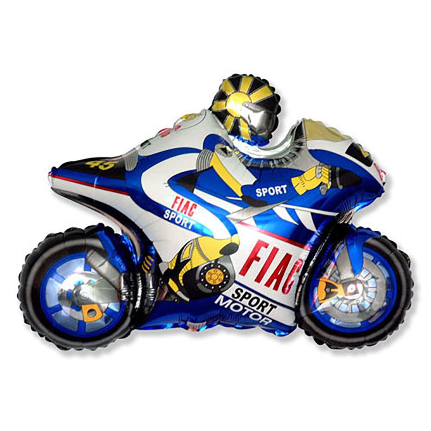 38 inch Motorbike - Blue Foil Mylar Balloon - Party Supplies ...