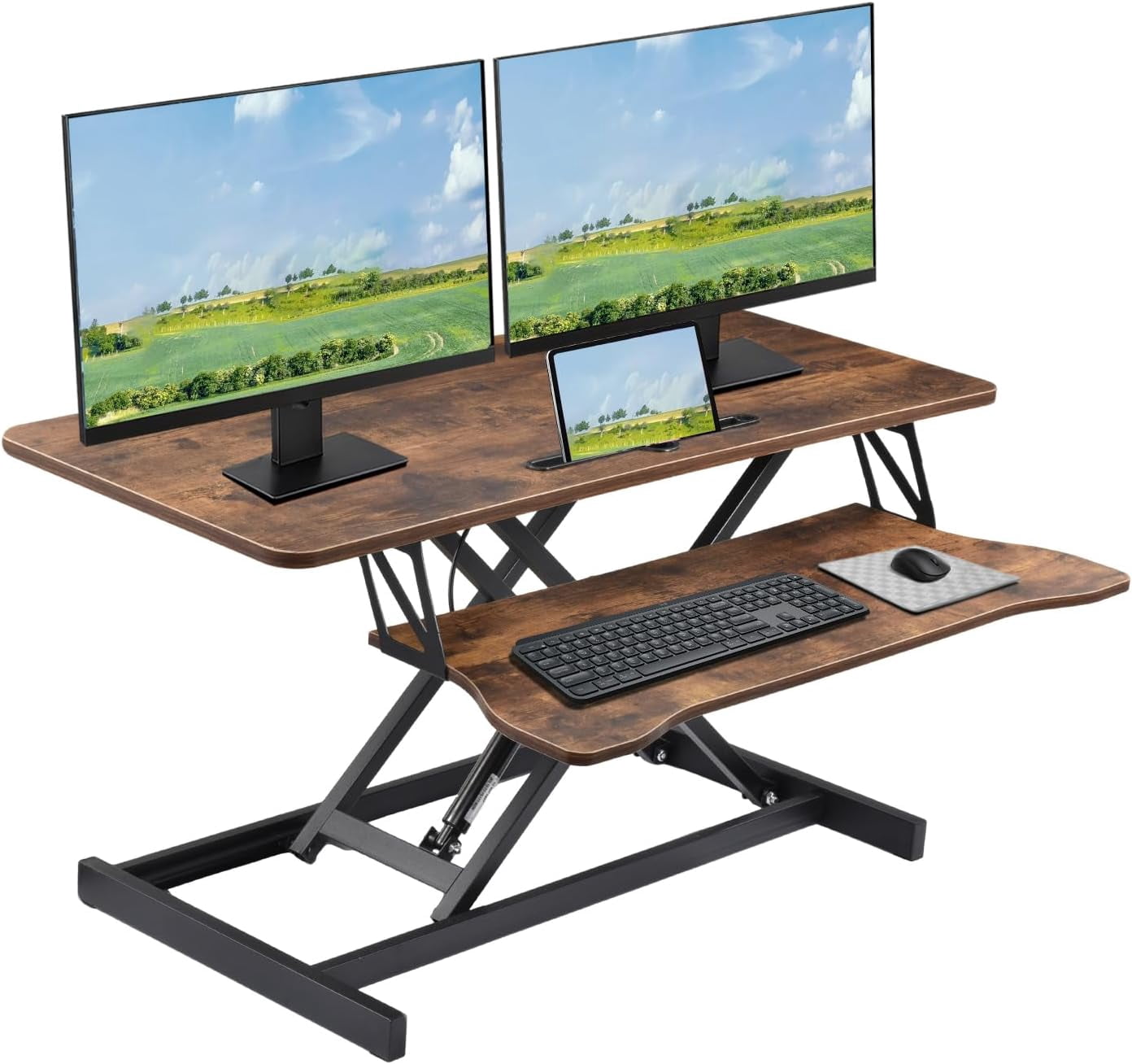 38-inch Standing Desk Converter Height Adjustable Sit to Stand Up ...