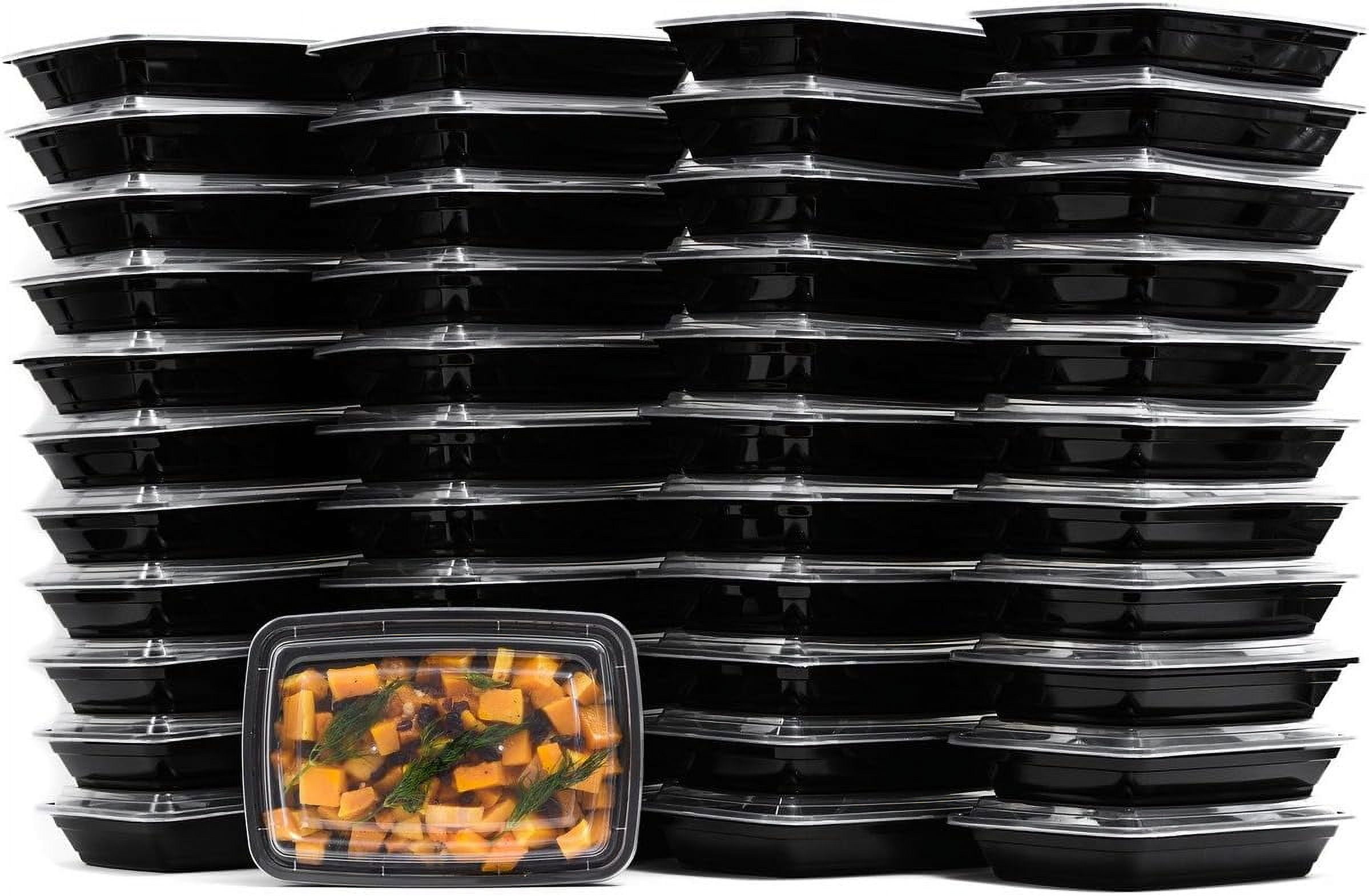 38 oz Reusable Food Storage 50 Pack Containers with Lids by ...