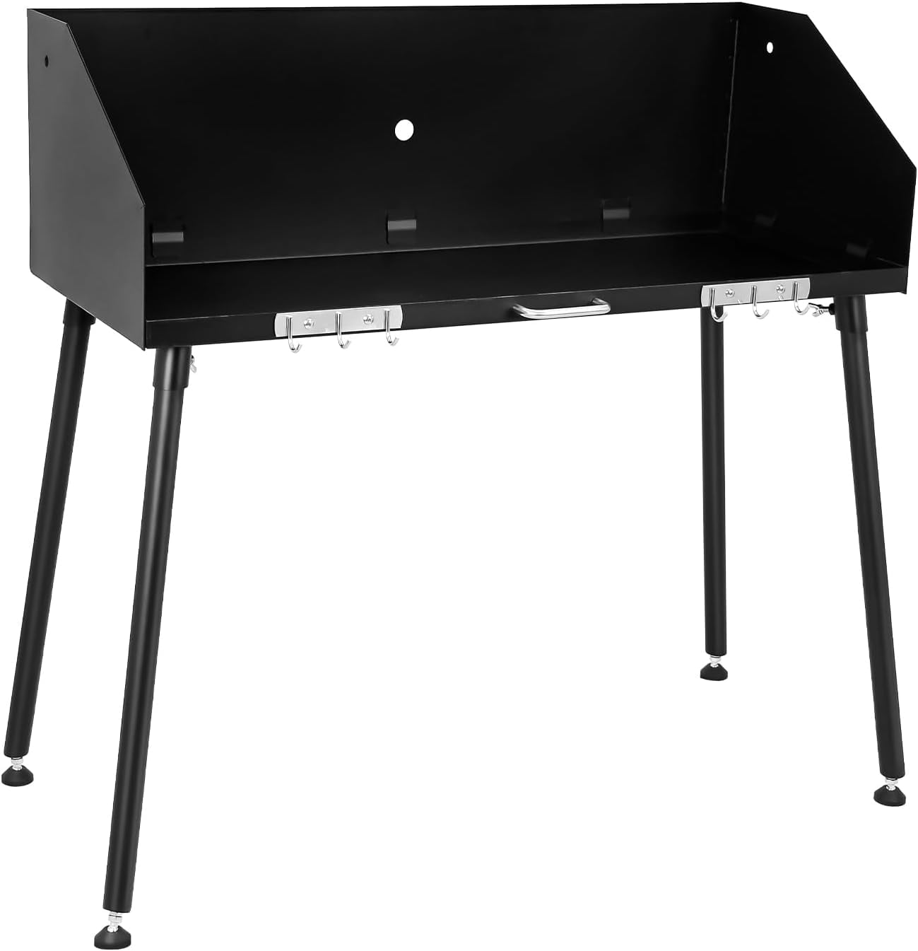 38 x 16 Inch Carbon Steel Dutch Oven Camp Cooking Table with Three ...