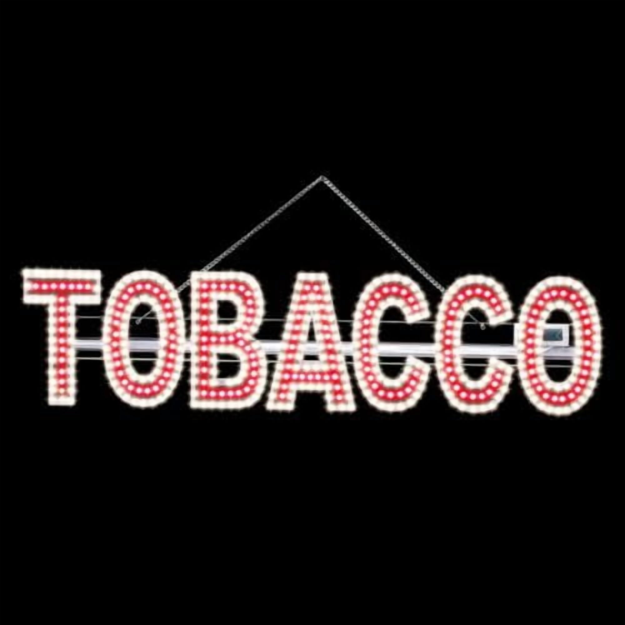 38"x9" LED TOBACCO Sign - Super Bright Illuminated Signage, Energy Efficient, High Visibility ...