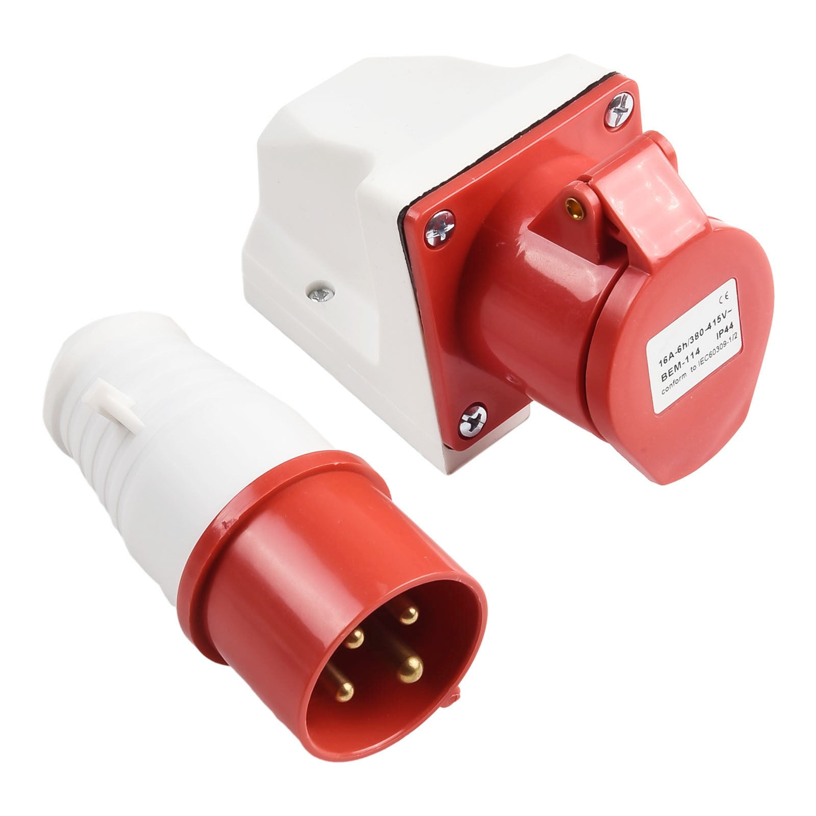 380~415V Industrial Plug And Socket 4Core 4P 16A Electrical Connector ...