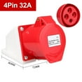 380~415V Industrial Plug And Socket 4Core 4P 32A Electrical Connector ...