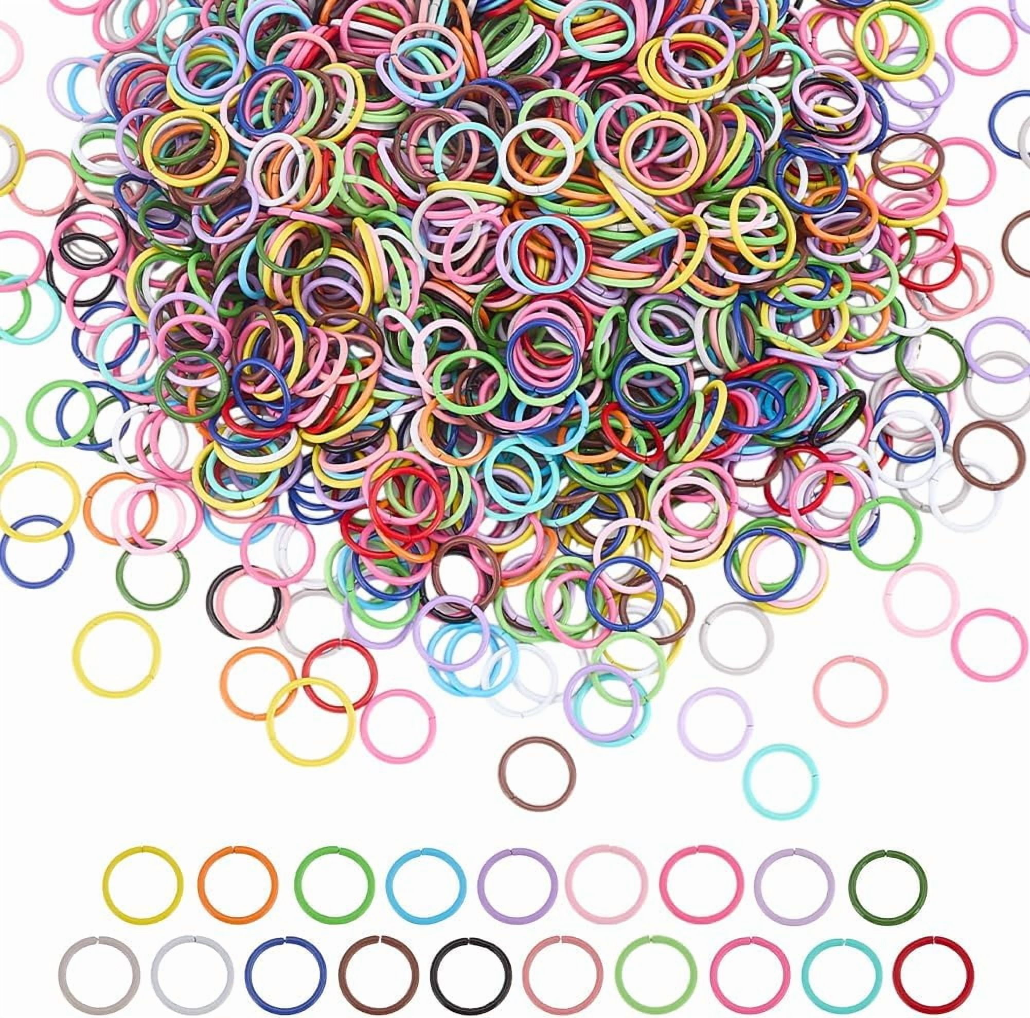 380 Pcs Colored Jump Rings 12mm Open Jump Rings 19 Colors Metal O Ring ...