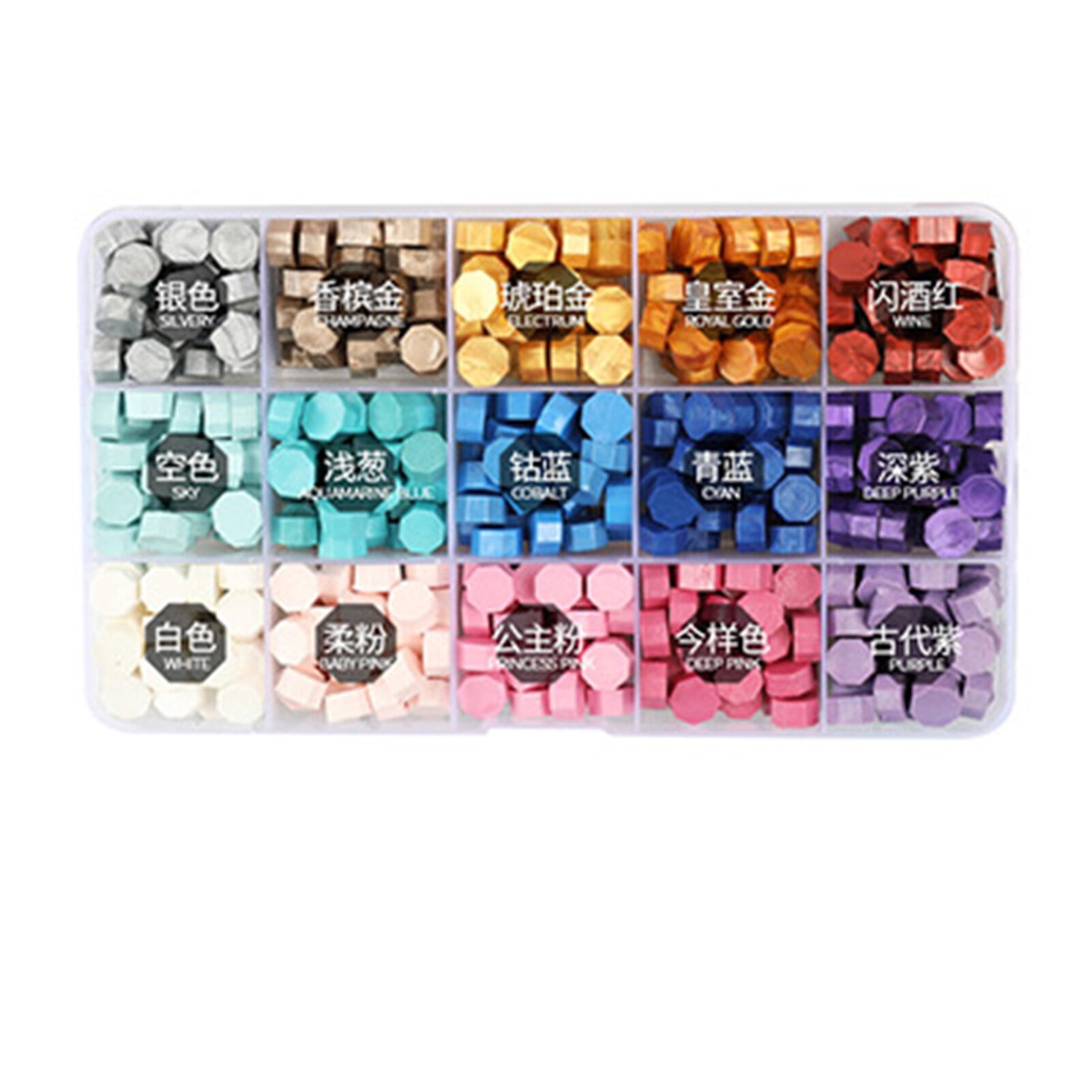 380 Pieces Sealing Wax Beads Colorful Wax Seal Beads with Storage Box ...