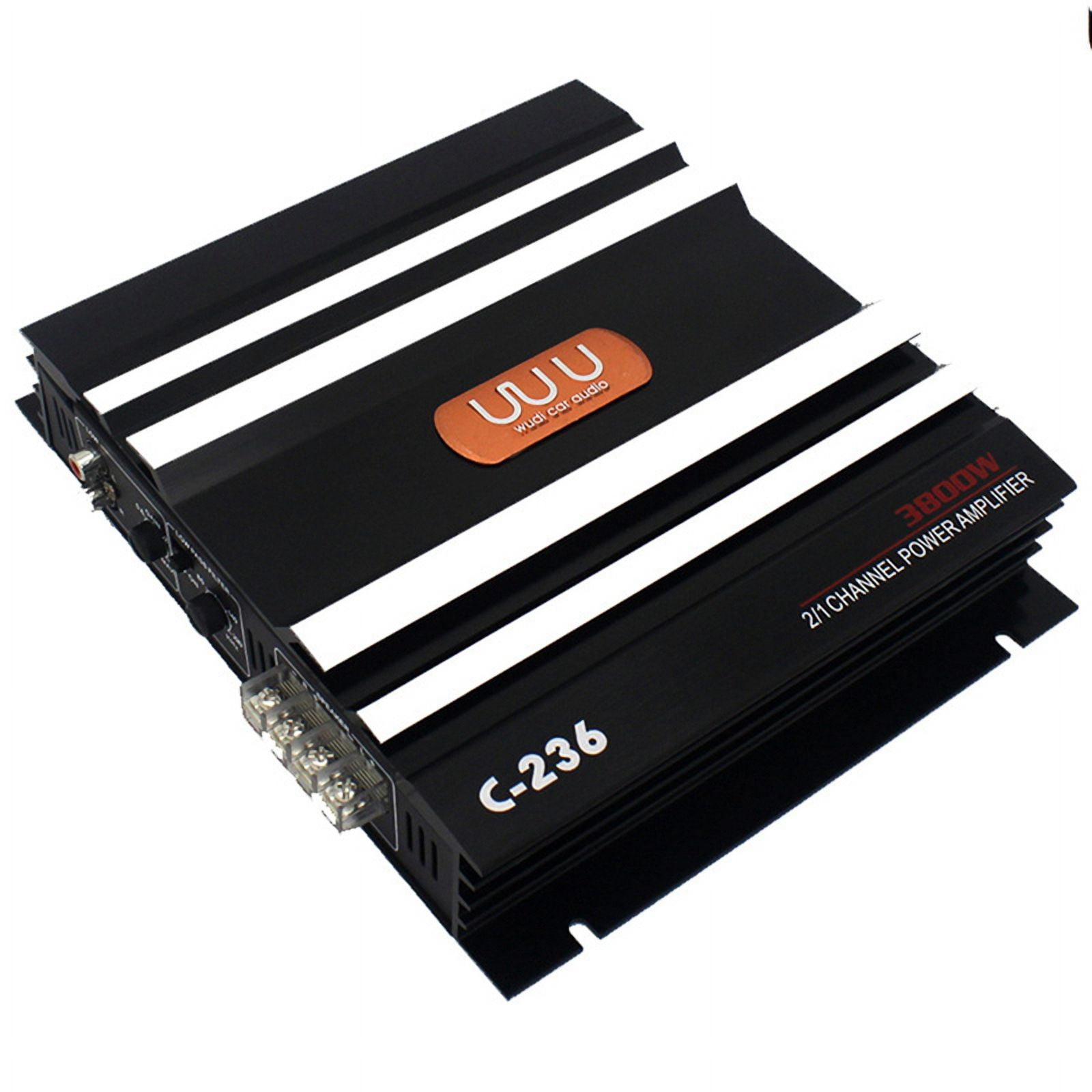 3800 W Car Amplifier 2 Channel Black Aluminum Alloy High Power Car ...